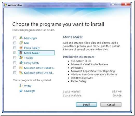 Install Windows Messenger Windows 7