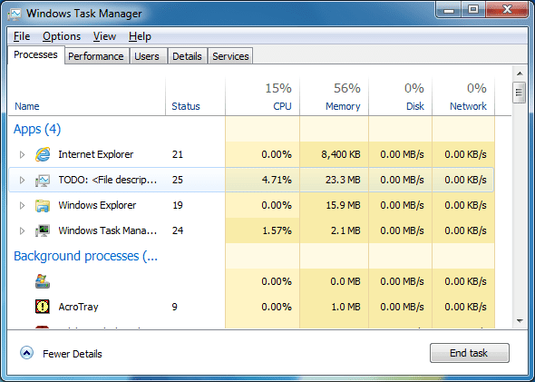 Port Windows 8 Task Manager Over on Windows 7 With DBCTaskman ...
