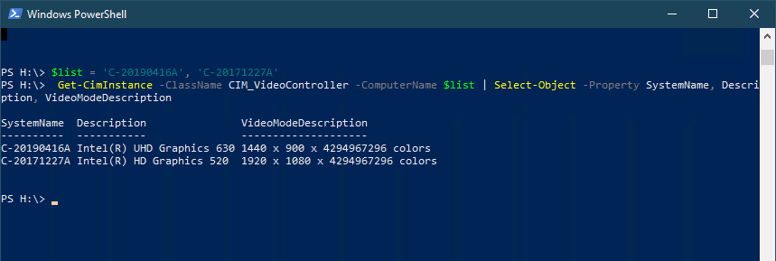 Getting Video Adapter Model and Screen Resolution from A Remote ...