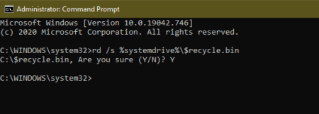 Windows 10 Quick Tip: Emptying Recycle Bin in Command-Line ...