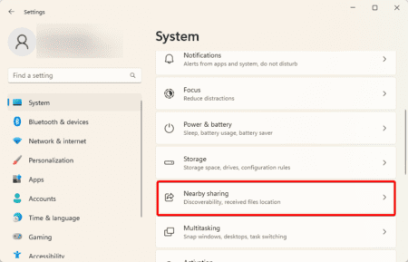 Enable and use Nearby Share on Windows 11 - NEXTOFWINDOWS.COM
